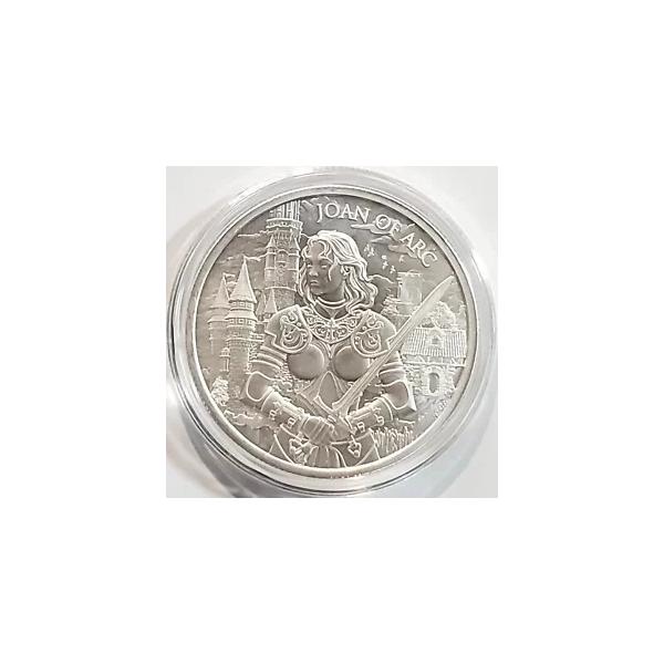 1 Tr Oz .999 純銀貨 ジャンヌ ダルク パトロン セント フランス 伝説の戦士
