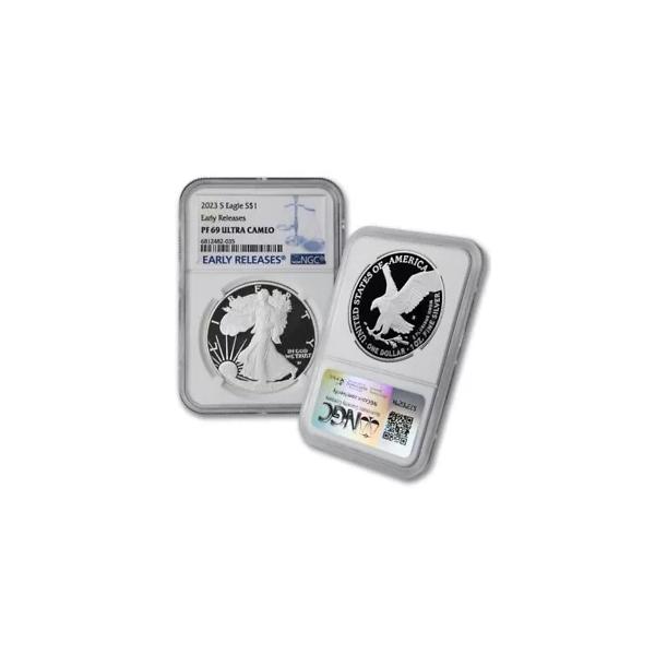 2023-S $1 アメリカン シルバー イーグル NGC PF69UCAM ER ウルトラ カメオ 初期リリース 1オンス