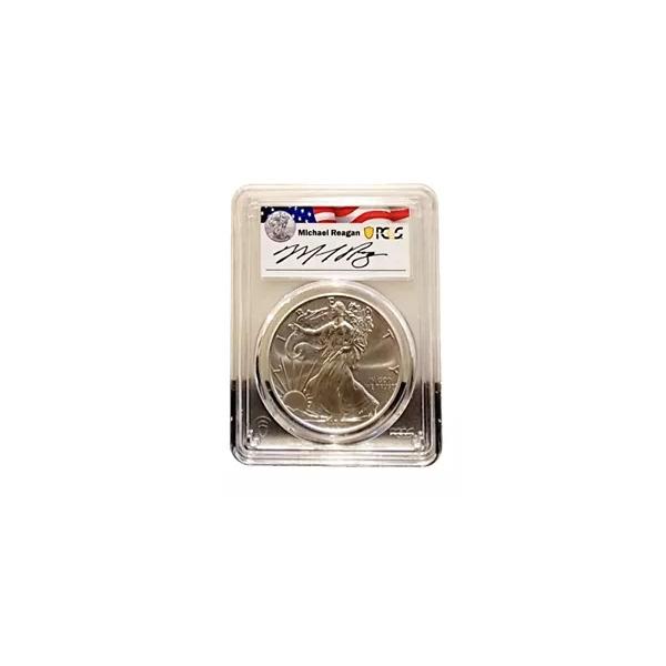 アメリカン イーグル シルバー コイン 2021-P タイプ 1 緊急発行 FDOI PCGS 69 レーガン