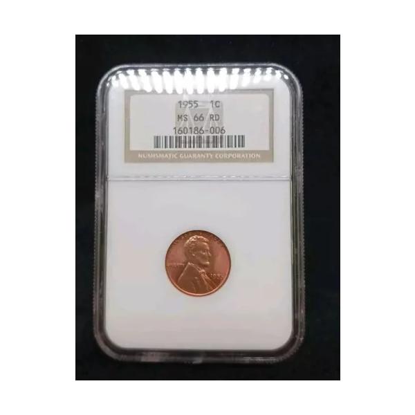 1955 NGC MS66 RD リンカーン ウィート ペニー コイン