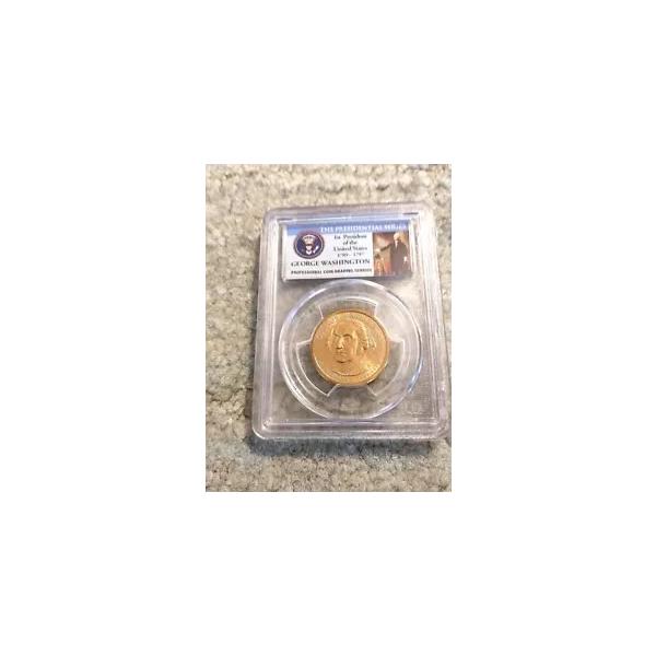2007 GEO ワシントン *エラー「エッジ レタリングの欠落」 ゴールデン $1 *PCGS MS65 希少