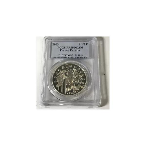 2003 シルバー .90 フランス ヨーロッパ - PCGS - PR69 DCAM [A3]