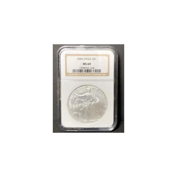 2006 シルバー イーグル $1 〜 ブラウン ラベル 〜 NGC MS69