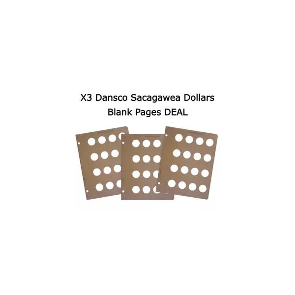 3 Dansco ブランクページ追加ページ Sacagawea ドルコインストレージ 16 ポート新品