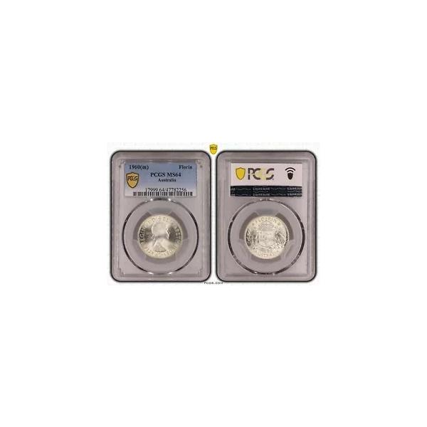 オーストラリア 1960 M QEII シルバー フローリン PCGS MS64 Superb Choice Unc #2256