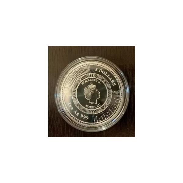 2020 Tokelau Vivat Humanitas Pure 1oz .999 シルバー BU コイン カプセル入り