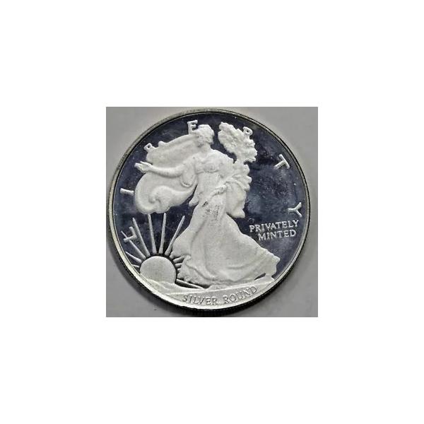 リバティ ワン トロイ OZ .999 シルバー..ハニー メタルズ エクスチャグル ..コイン #204