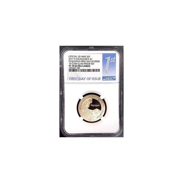 2017 S プルーフ サカガウィア/セコイア ドル、NGC PF 70 ウルトラ カメオ発行初日!