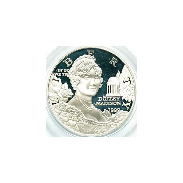 1999 P ドリー マディソン プルーフ 記念シルバー ダラー PCGS PR69 DCAM