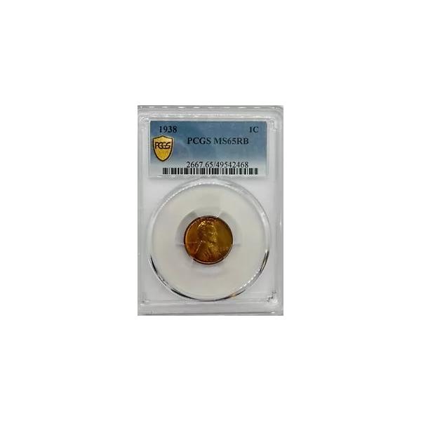 1938 リンカーン ウィート セント グレード PCGS MS65RB