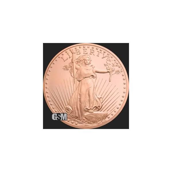 Saint-Gaudens .999 上質銅ラウンド 20 X 1 オンスのロット - 地金 -