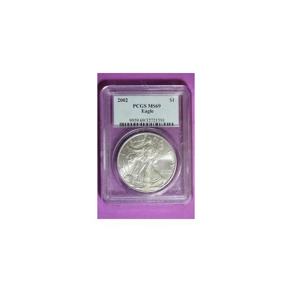 2002 PCGS MS69 シルバー イーグル #B31914
