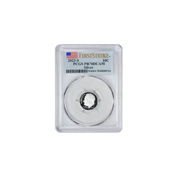 2023-S ルーズベルト シルバー ダイム PR70DCAM ファースト ストライク PCGS