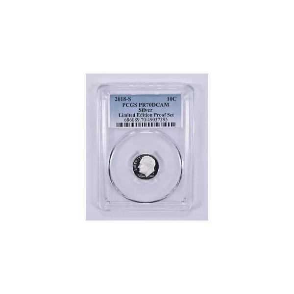 2018-S ルーズベルト ダイム シルバー 限定版セット PR70 DCAM PCGS ブルーラベル