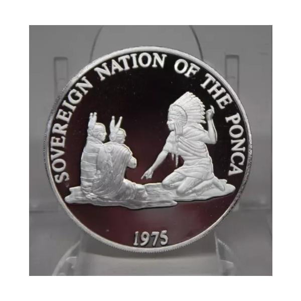 Sovereign Nation of the Ponca 24.5 グラム .999 ファイン シルバー アート ラウンド [014GRA]
