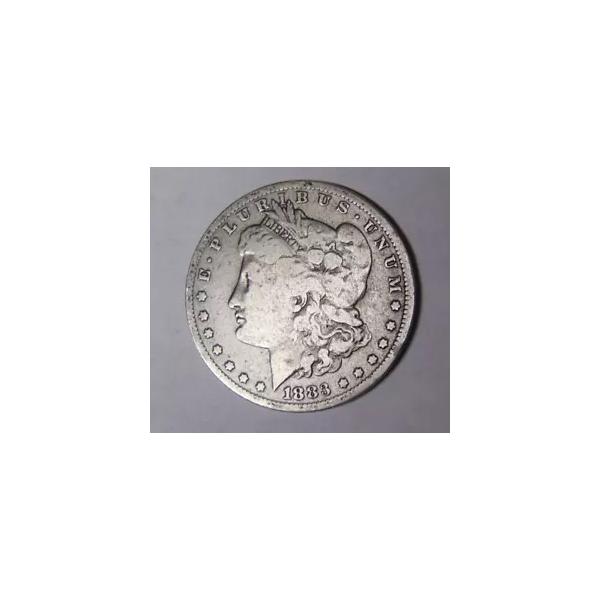 1883-P モーガン シルバー ダラー クリーニング済み VG ディテール フィラデルフィア ミント コイン (mrmtb13a)