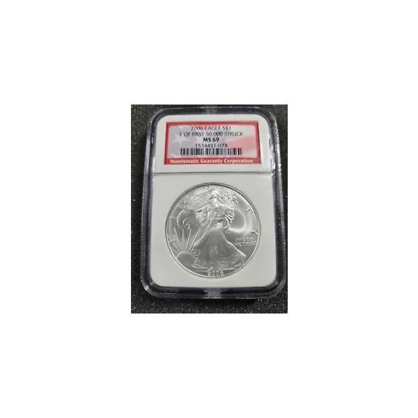 ?? 2006 $1 アメリカン シルバー イーグル 1 オンス .999 コイン NGC MS69 1st 50,000 Struck の 1 枚