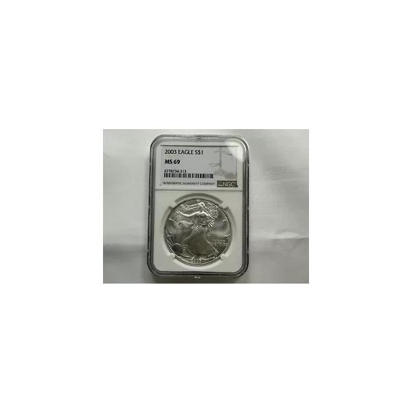 2003 アメリカン シルバー イーグル 1 オンス .999 NGC MS69