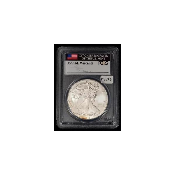 2013 1 オンス シルバー アメリカン イーグル - FS - ジョン メルカンティ - PCGS MS 69 - SKU-E3073