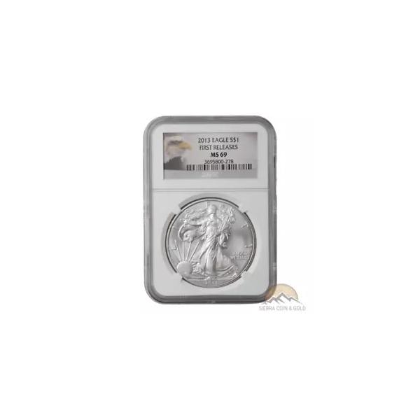2013 アメリカン シルバー イーグル ドル $1 - NGC MS69 初回リリース