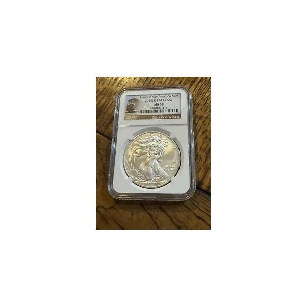 2014 シルバー イーグル $1 MS 69 NGC サンフランシスコ