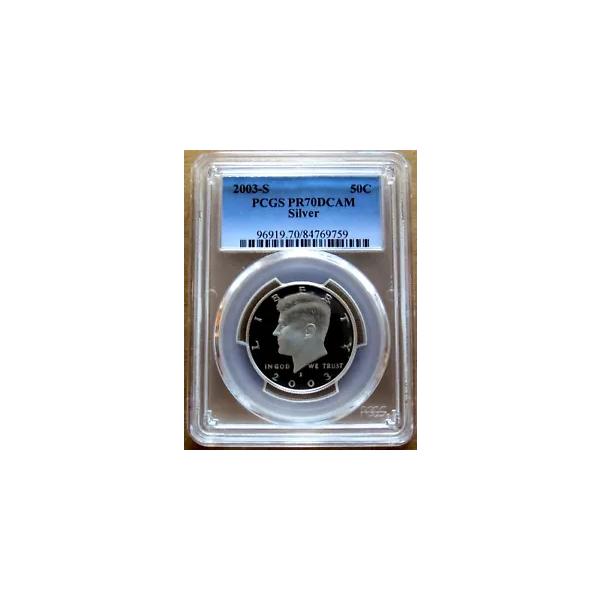 2003 S ケネディ シルバー ハーフダラー シルバー プルーフ PCGS PR70DCAM 50c