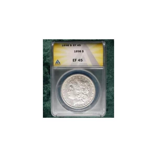 1898 ANACS EF 45 モーガン シルバー ダラー コイン、アメリカ合衆国 シルバー $1
