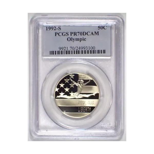 1992-S オリンピック体操記念ハーフダラー 50c - PCGS PR 70 DCAM