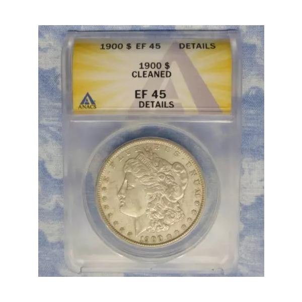 1900 ANACS EF 45 詳細 モーガン シルバー ダラー、アメリカ合衆国 $1 コイン