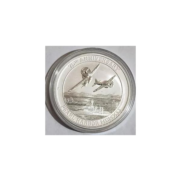 (2016) 1 オンス パールハーバー 本物の 0.9999 シルバー コイン。