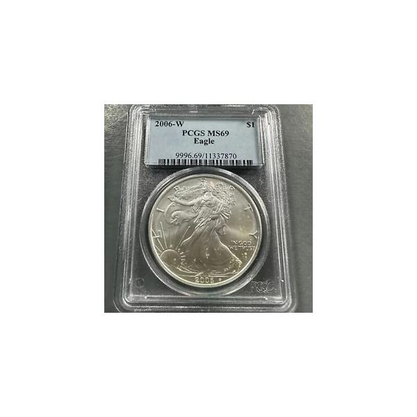 2006-W バーニッシュ シルバー イーグル PCGS MS69 イーグル (80598)