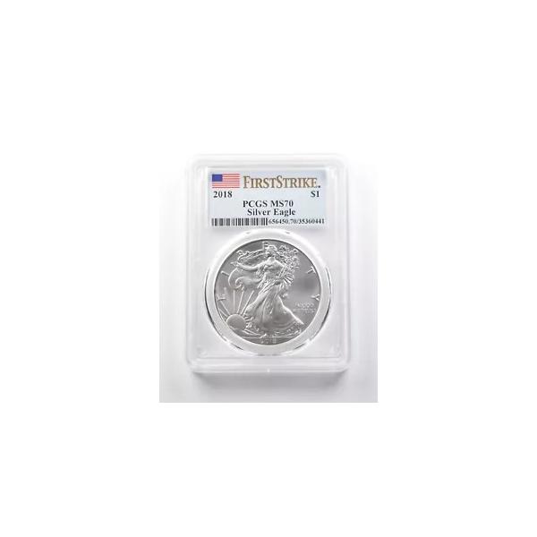 MS70 2018 アメリカン シルバー イーグル - ファースト ストライク - グレード PCGS *347