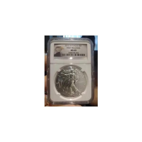 2012 W アメリカン イーグル シルバー ダラー NGC MS69 初リリース。美しいコイン。