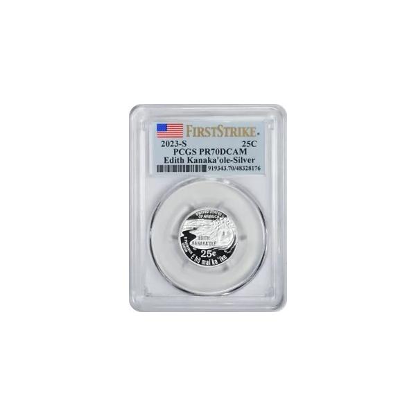 2023-S エディス カナカオレ アメリカン ワシントン シルバー クォーター PR70DCAM FS PCGS