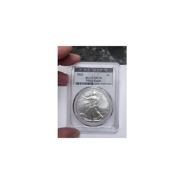 2023 Silver Eaglw PCGS MS70 "パーフェクト" 派手なホワイト コイン プレミア
