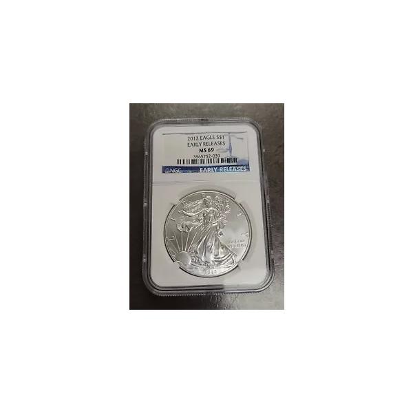 2012 アメリカン シルバー イーグル $1 NGC MS69 早期リリース ブルー ラベル