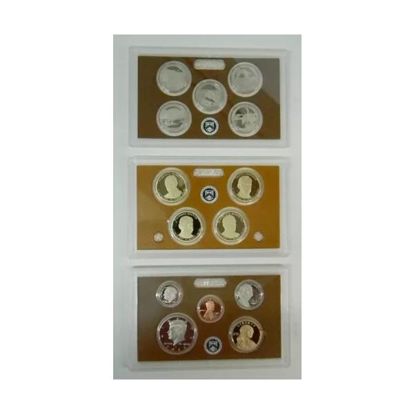 2014 S Clad 14 コイン プルーフ セット、OGP、COA 紙付き