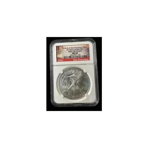 2014-(S) サンフランシスコ シルバー イーグル NGC MS69 ~ #166