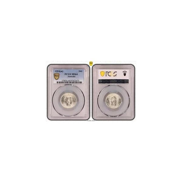 オーストラリア 1953 シルバー シリング 1/- コイン PCGS MS64 Choice Unc #2671