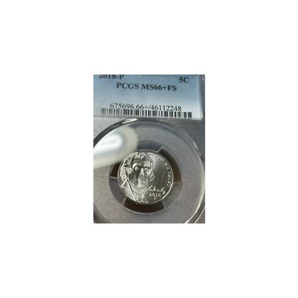 2018-P PCGS ジェファーソン ニッケル MS66+FS フルステップ プラス グレード
