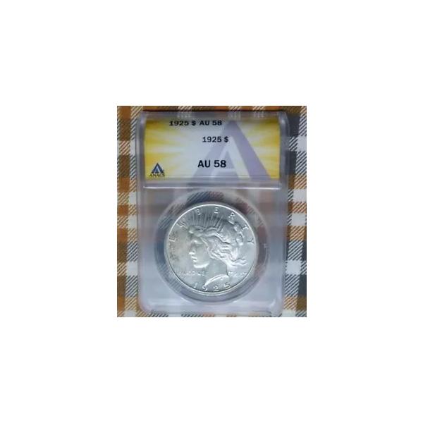 1925 ANACS AU 58 シルバー ピース ダラー、アメリカ合衆国 シルバー $1 コイン