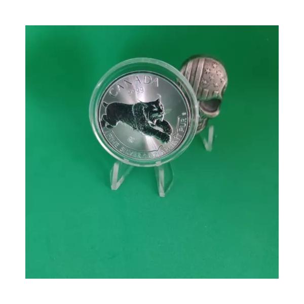 2017 カナダ プレデター シリーズ オオヤマネコ 5 ドル 1 オンス 0.9999 シルバー コインとカプセル!