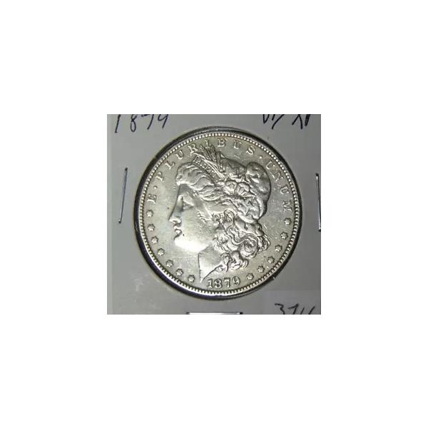 1879 モーガン シルバー ダラー VF/XF ディテール フィラデルフィア ミント コイン (11.122)