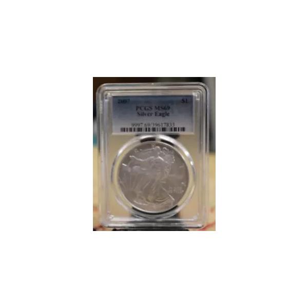 2007 シルバー イーグル PCGS MS69 ミントマークなし