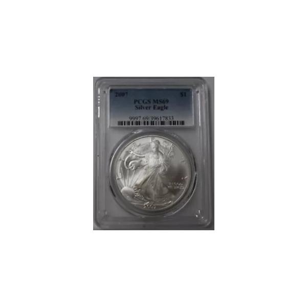 2007 $1 アメリカン シルバー イーグル MS69 PCGS