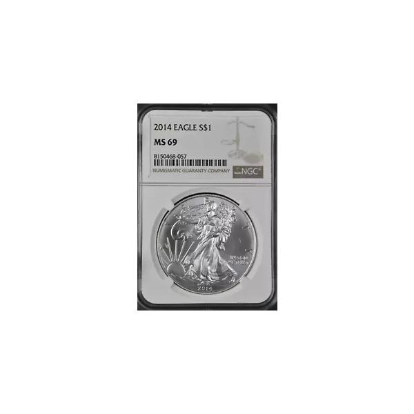 2014 アメリカン シルバー イーグル S$1 NGC MS69 SE