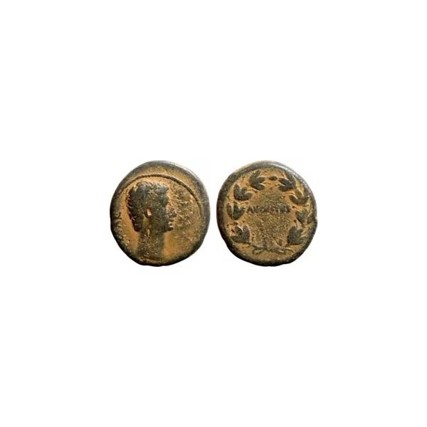 ??AUGUSTUS-25 BC-AE 24mm/11.59g-F-AVGVSTVS リース-聖書-アジア-T_G_COINS
