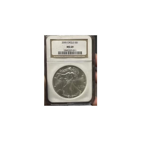 2005 アメリカン シルバー イーグル NGC MS69 --B1