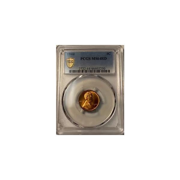 1944-P PCGS MS64 リンカーン ウィート 1 セント コイン レッド 未流通