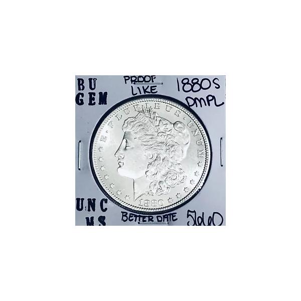 1880 S BU ジェム モーガン シルバー ドル UNC MS++++ 米国造幣局 レア コイン 5660